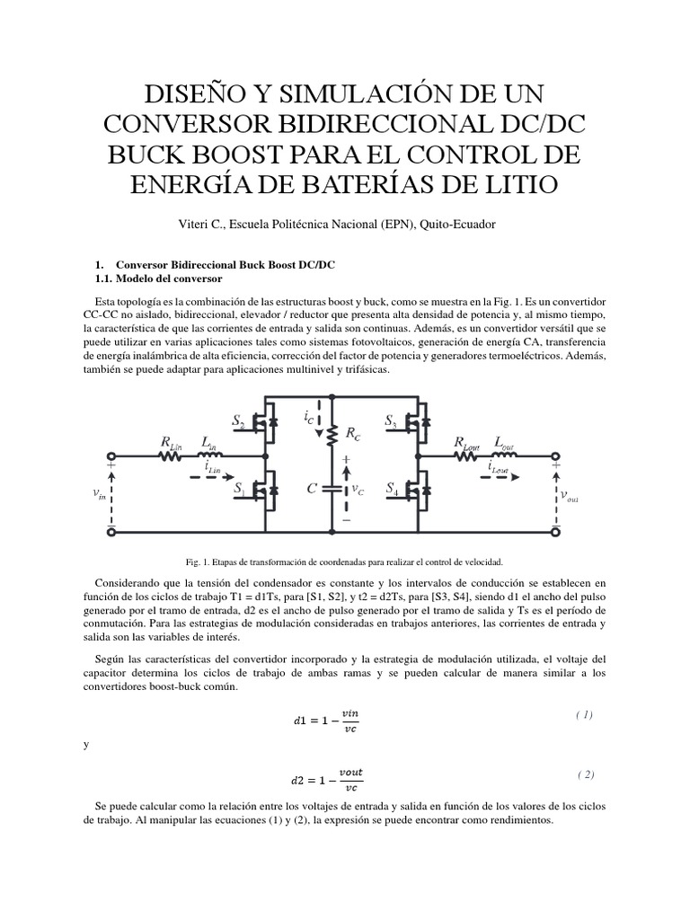 Diseño de Conversor Buck Boost DC/DC | PDF | Condensador | Corriente ...