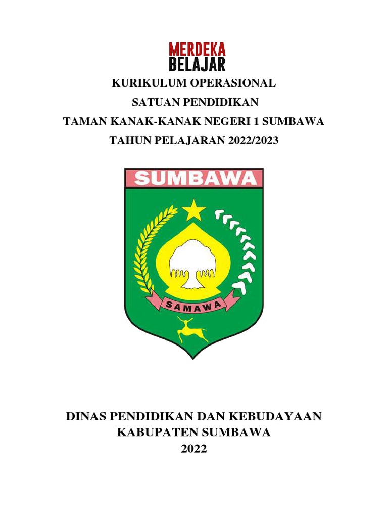 Kurikulum TK Negeri 1 Sumbawa | PDF