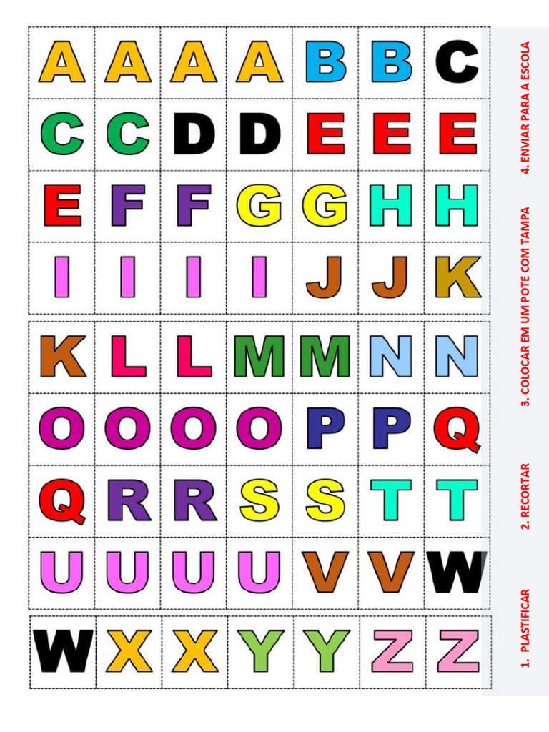 Alfabeto Móvel para Imprimir GRANDE 2 | PDF | Casa e Jardim