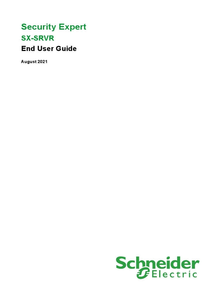 SX-SRVR - Security Expert - End User Guide | PDF