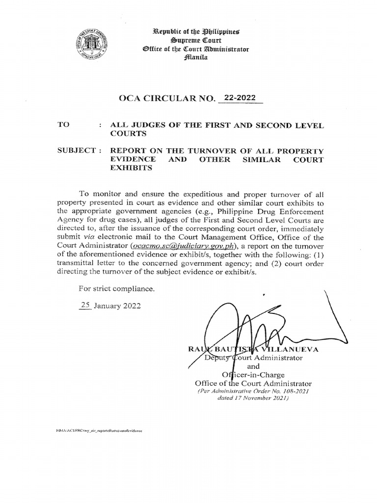 22-2022-OCA-Circular-Subject-REPORT-ON-THE-TURNOVER-OF-ALL-PROPERTY-EVIDENCE-AND-OTHER-SIMILAR ...