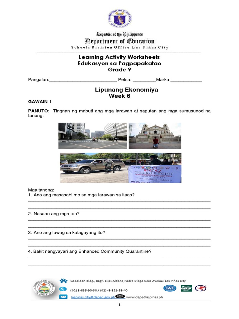 ESP 9 LAW Week 6 Q1 | PDF