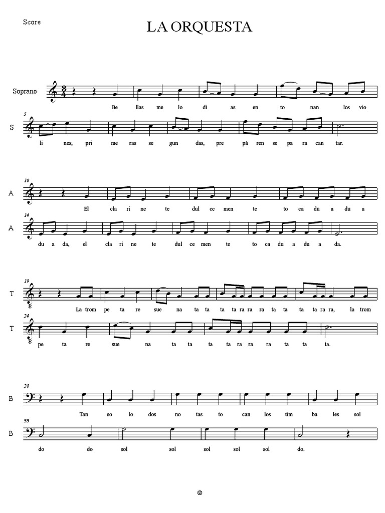 Partitura para La Orquesta | PDF