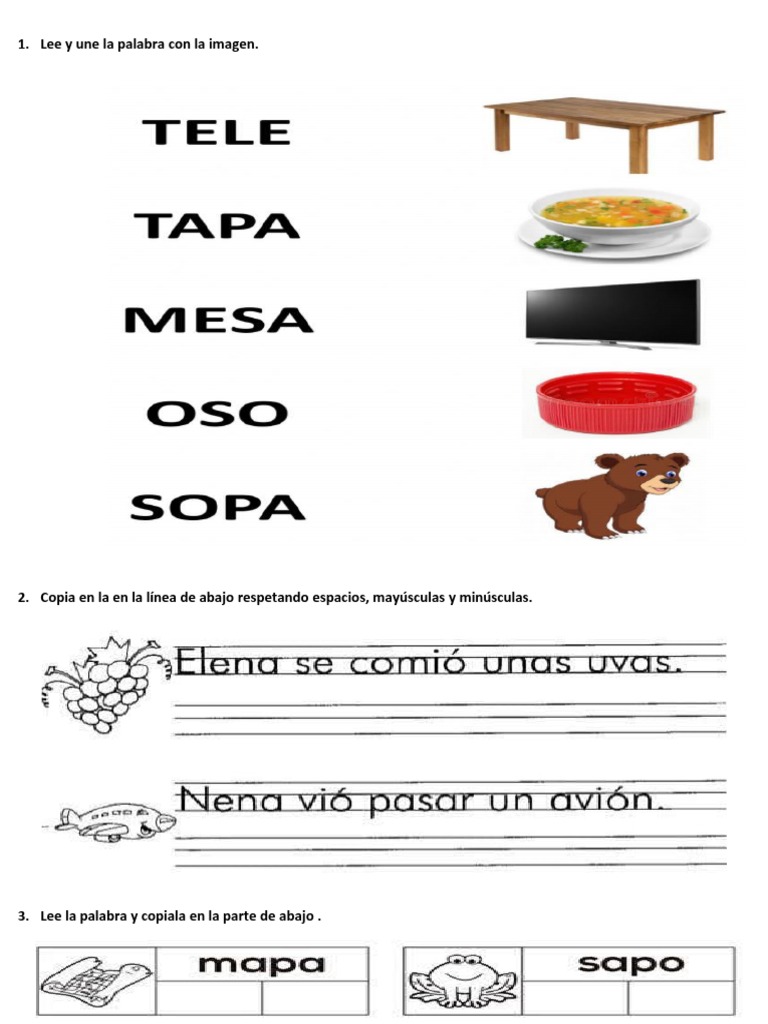 Examen para Preescolar 3° B | PDF