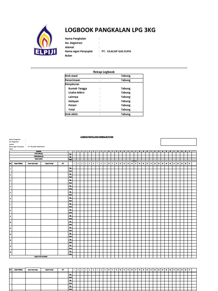 Master Logbook Petani | PDF