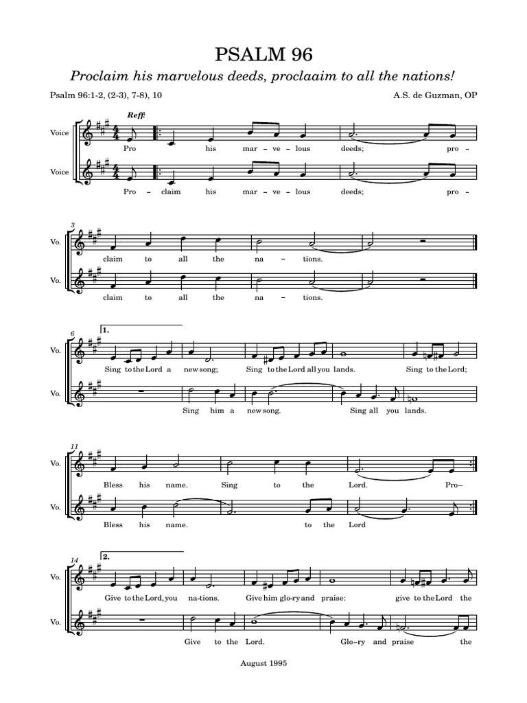 PSALM_96_proclaim his marvelous deeds | PDF