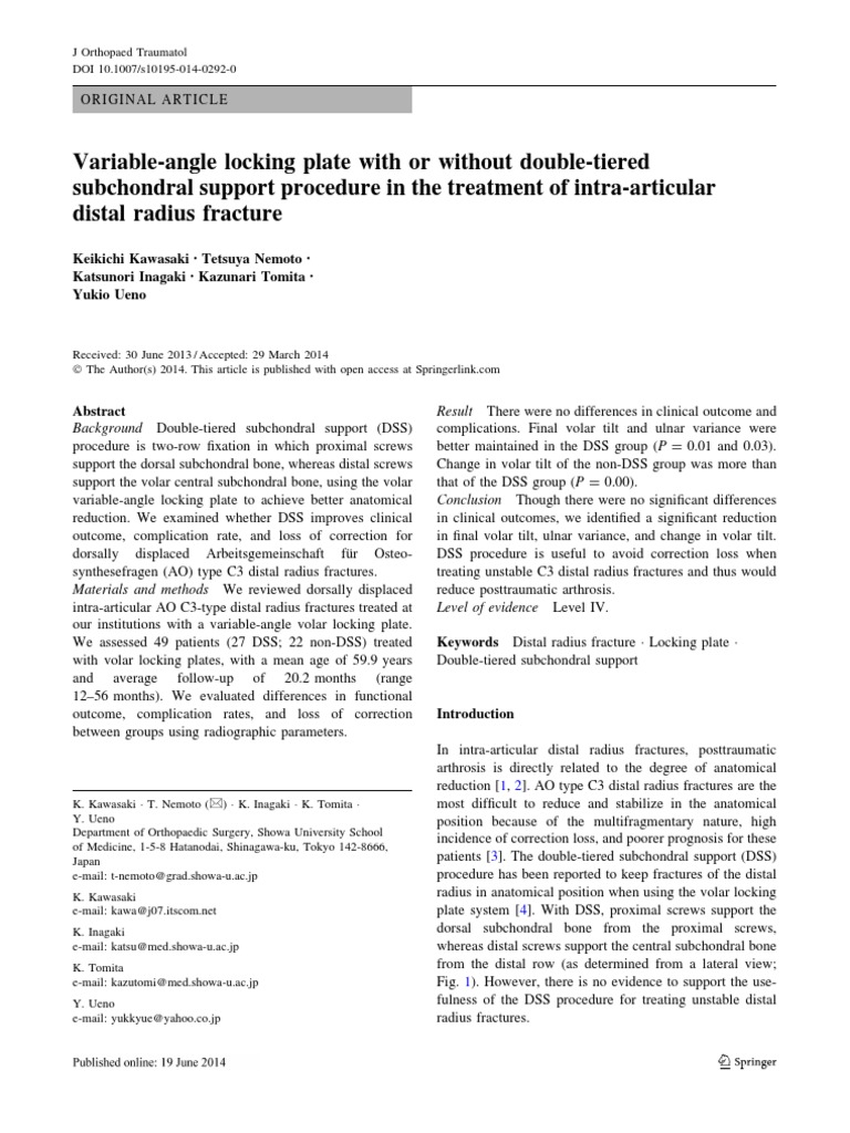 Variable Angle Locking Plate With Or Without Double Tiered Subchondral