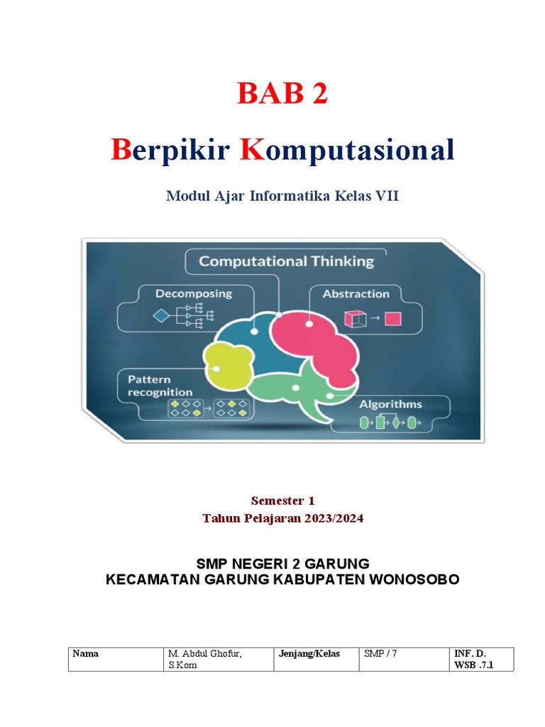 Modul Bab 2. Berpikir Komputasional | PDF | Komputer