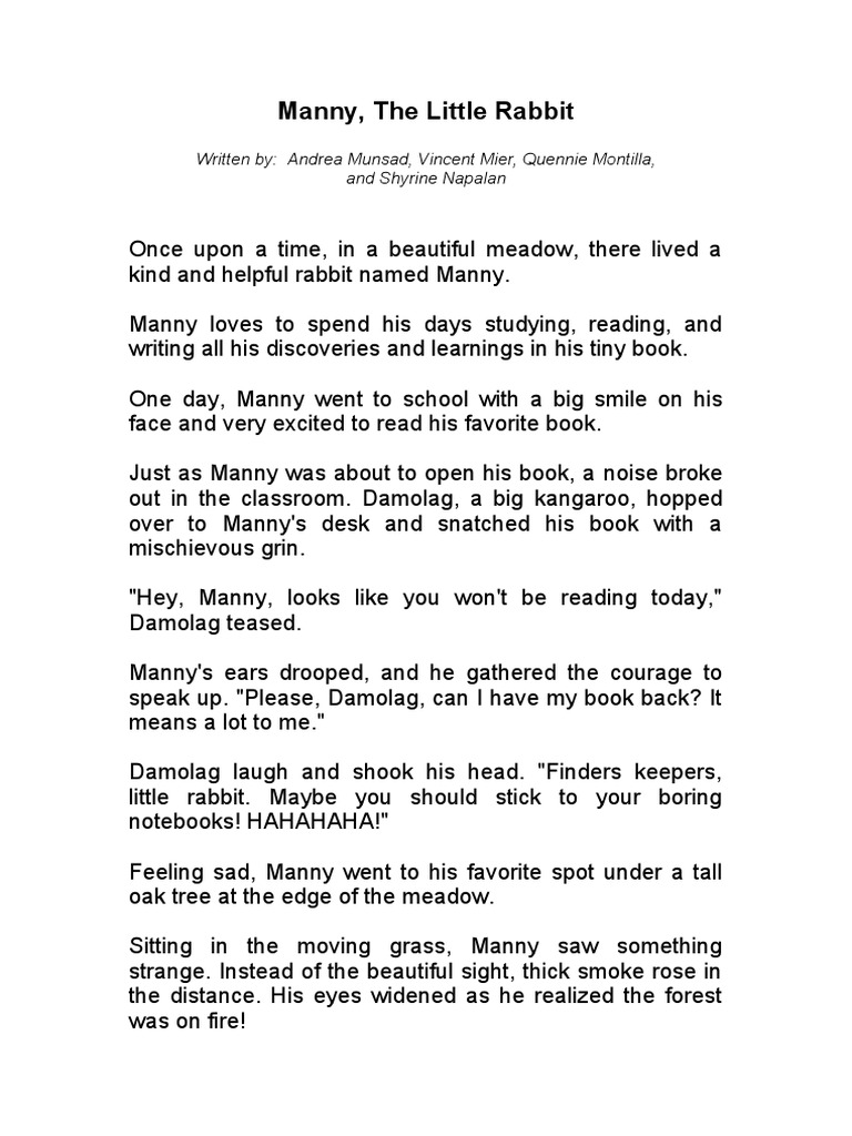 (1) The little Rabbit Story | PDF