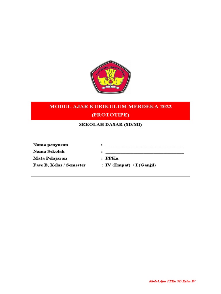 Modul Ajar PPKN BAB 1 KELAS 4 SD | PDF