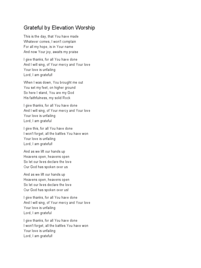 Grateful by Elevation 11 | PDF