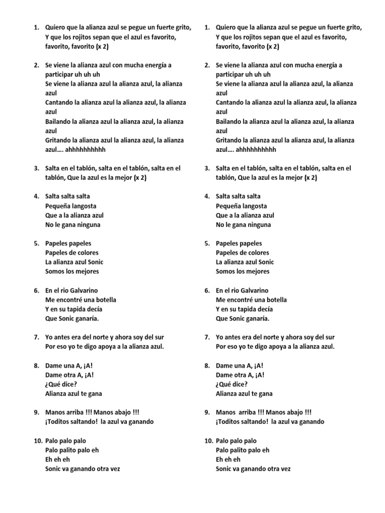 Canciones AZUL | PDF