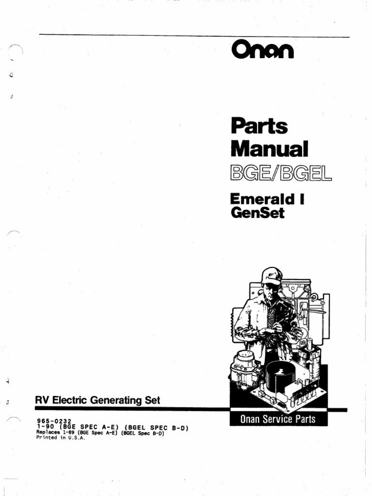 BGE Spec A Parts Manual | PDF