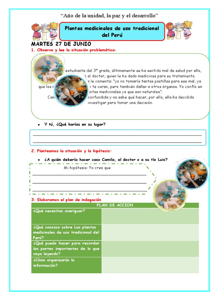 Ficha Cyt Mart 27 Plantas Medicinales 965727764 Prof Yessenia | PDF