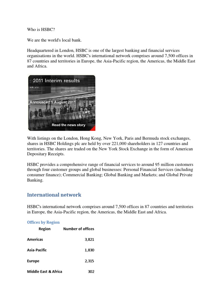 Who Is HSBC | PDF | Hsbc | Sustainability