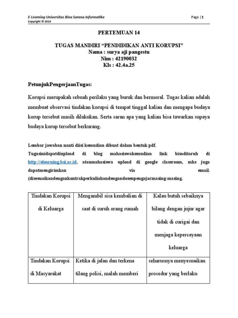 Pertemuan 14 Tugas Mandiri | PDF