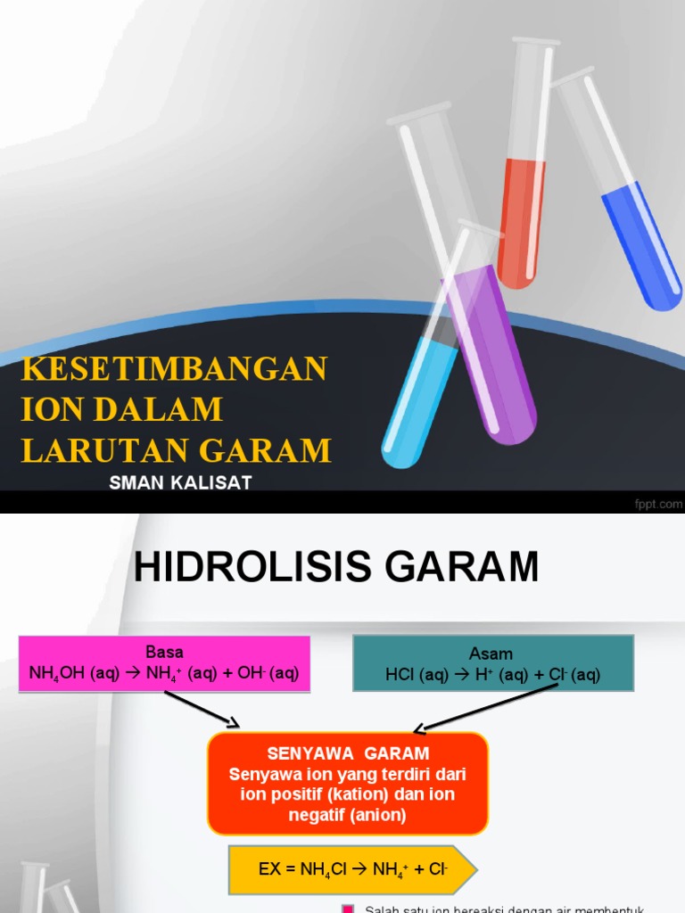 Bab 7 Ksetimbangan Ion Dalam Larutan Garam | PDF