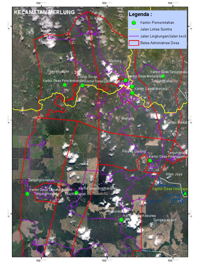 Peta Dasar Kec. Merlung | PDF