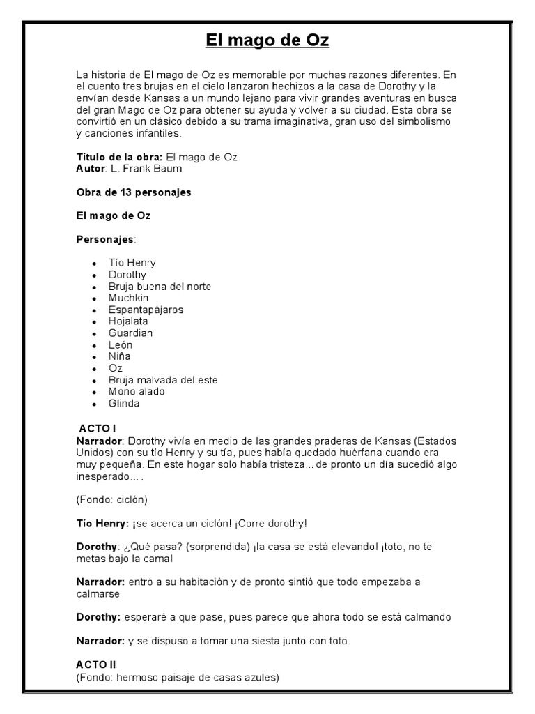 El Mago de Oz | PDF | Oz (franquicia)