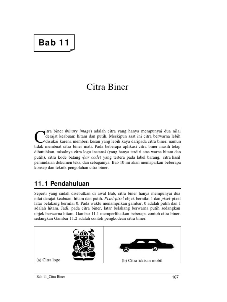 Bab 11 Citra Biner | PDF