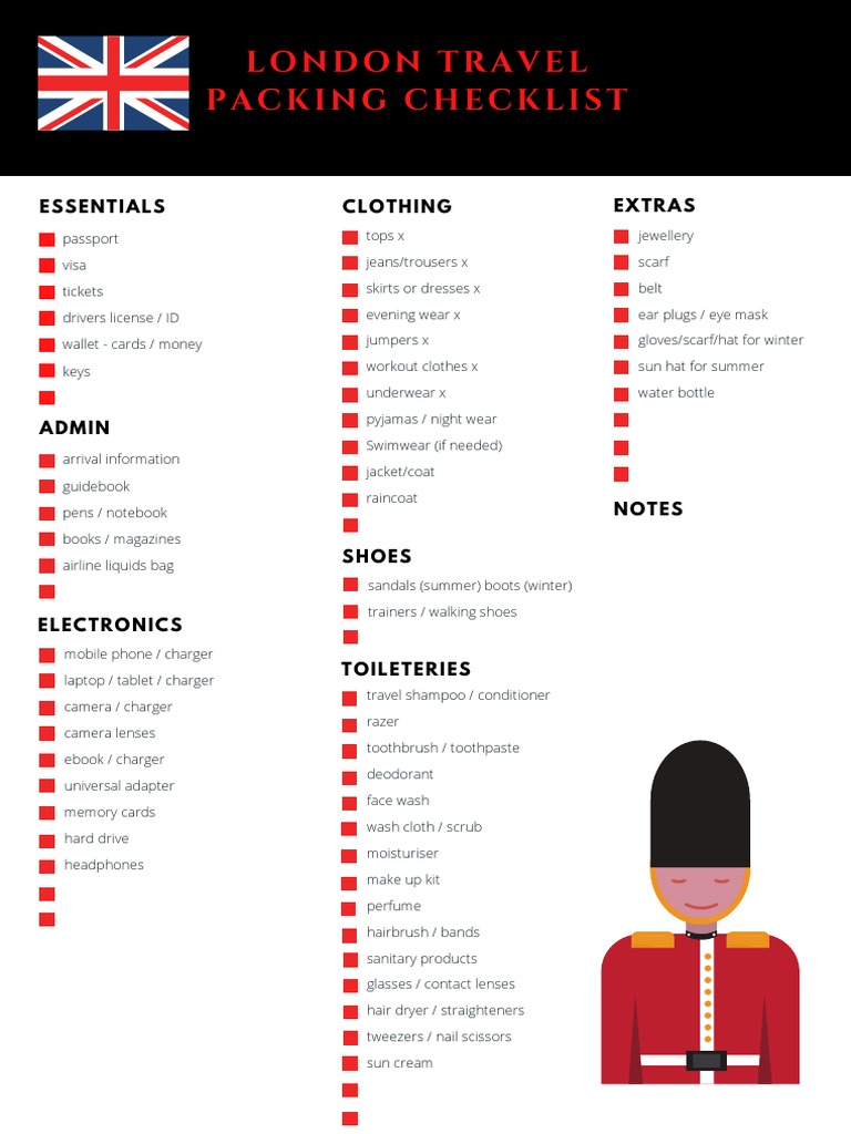London Packing List | PDF