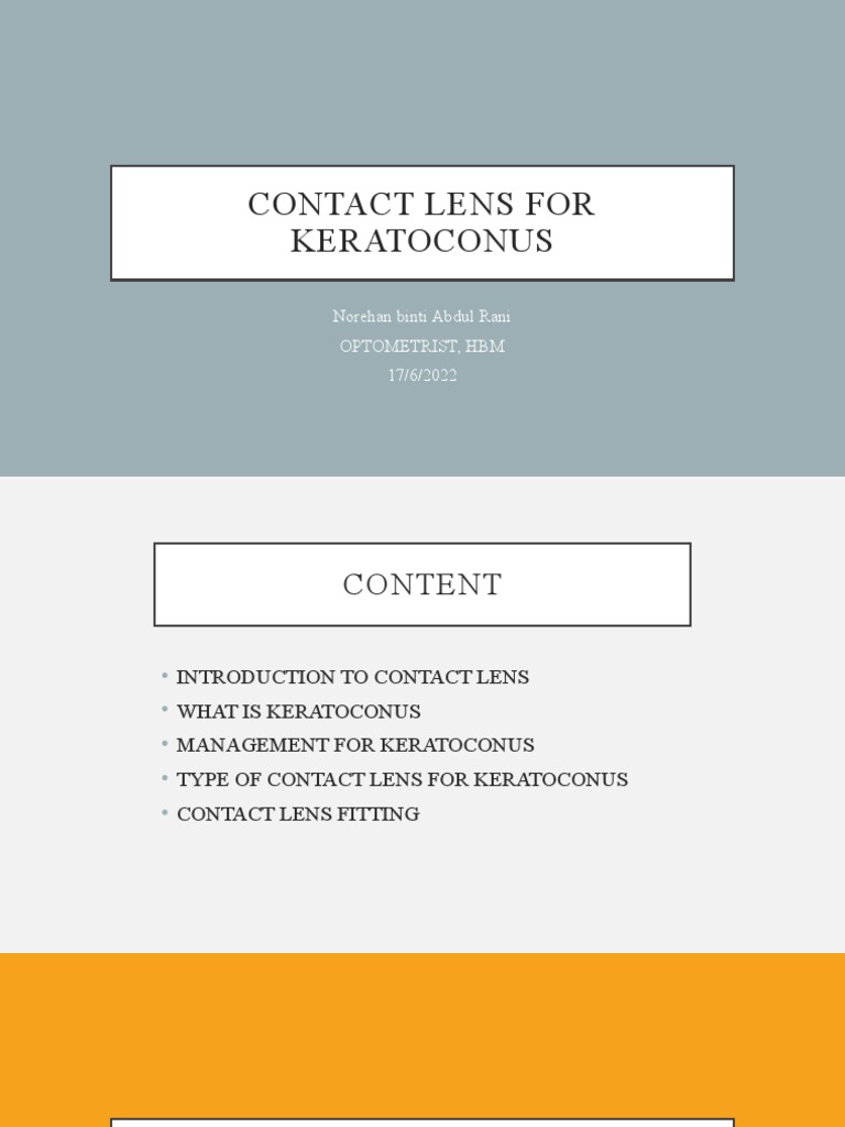 Contact Lenses for Keratoconus | PDF
