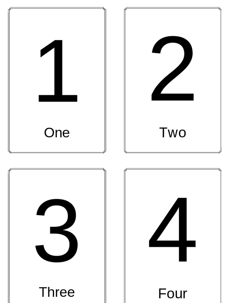 Number 1 to 10 Flash Card | PDF