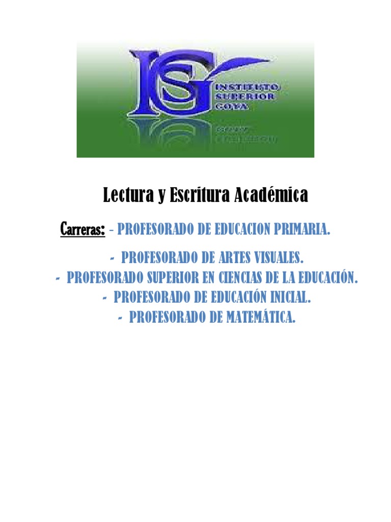 DOSSIERE Lectura y Escritura Académica 2017 | PDF | Lingüística ...