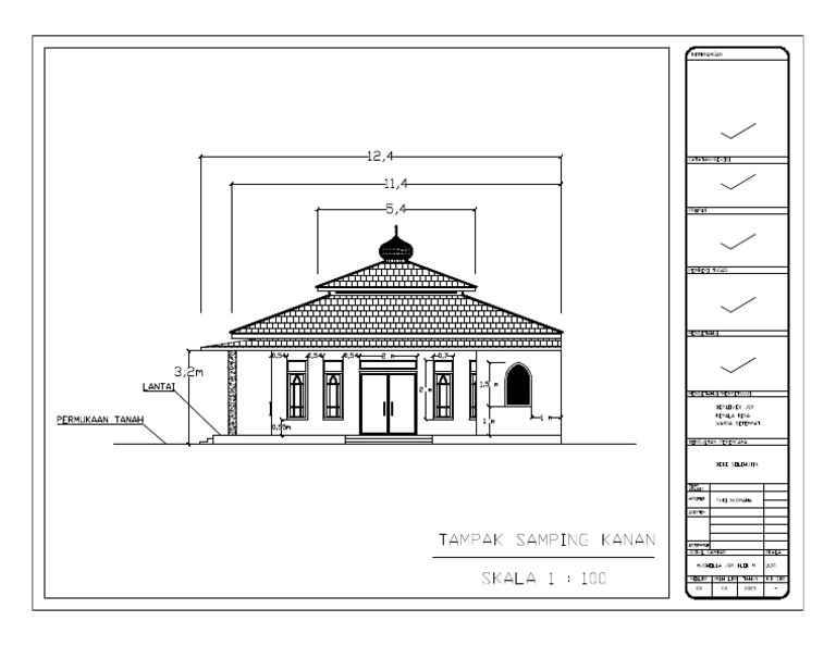 Gambar Kerja Musholla 03 | PDF