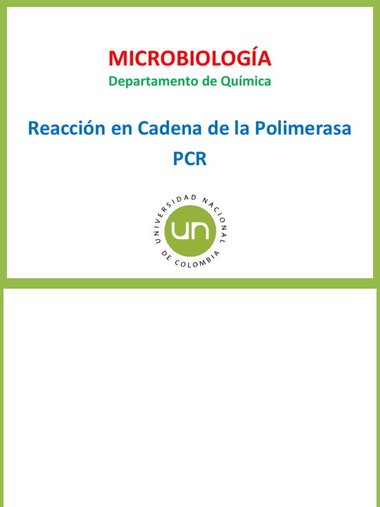 Reacción en Cadena de La Polimerasa | PDF | Reacción en cadena de la ...