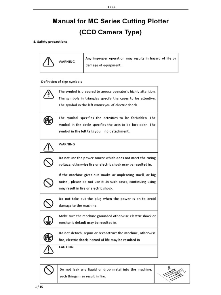 MC Series Cutting Plotter Manual | PDF | Electrical Connector | Equipment