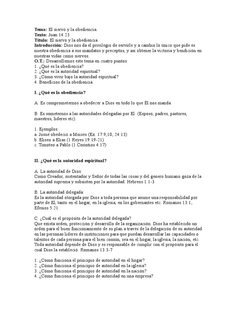 El Siervo y La Obediencia. | PDF | Teología | Religiones abrahámicas