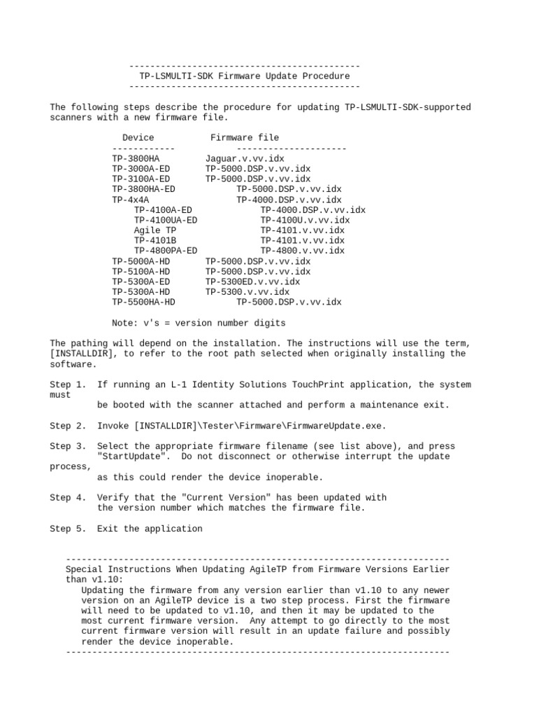 Firmware Update Procedure | PDF | Computer Hardware | Software Engineering