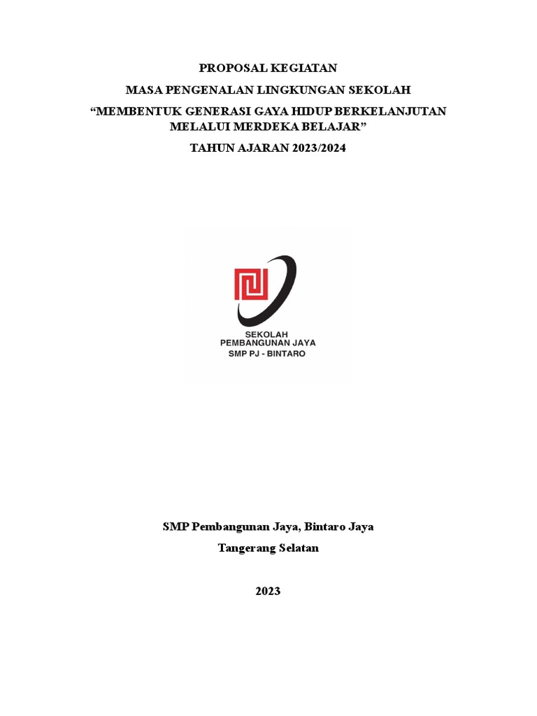 Proposal Kegiatan MPLS 23-24 | PDF | Karier & Perkembangan