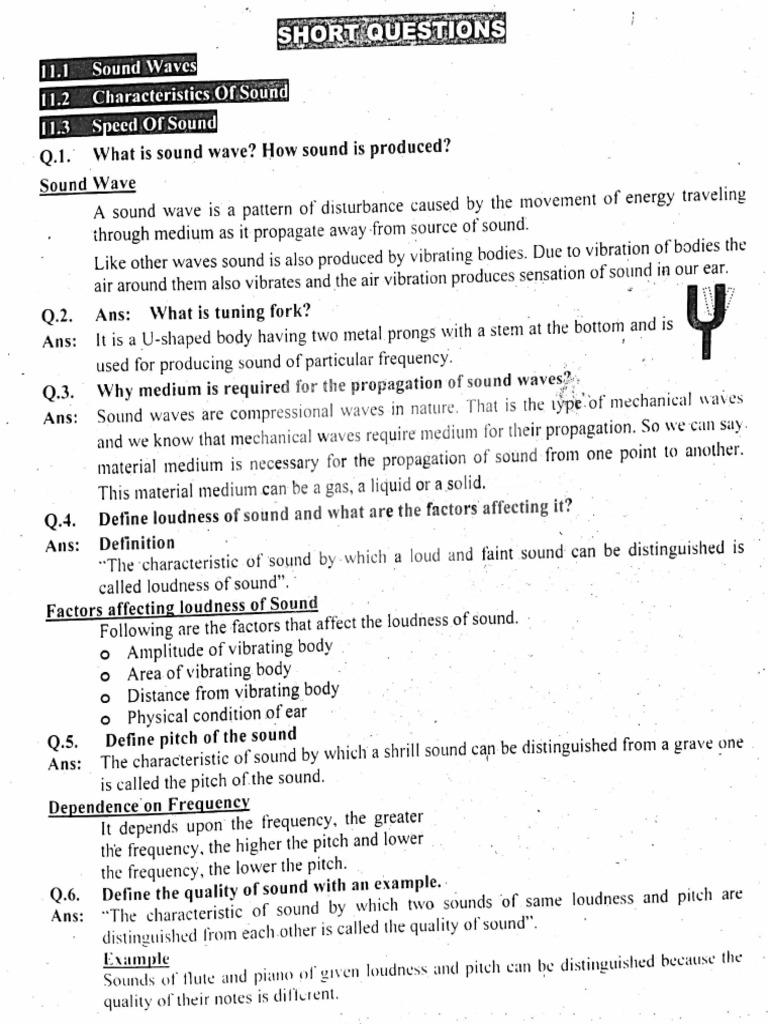 10th Physics Chapter 2 Short Ans | PDF