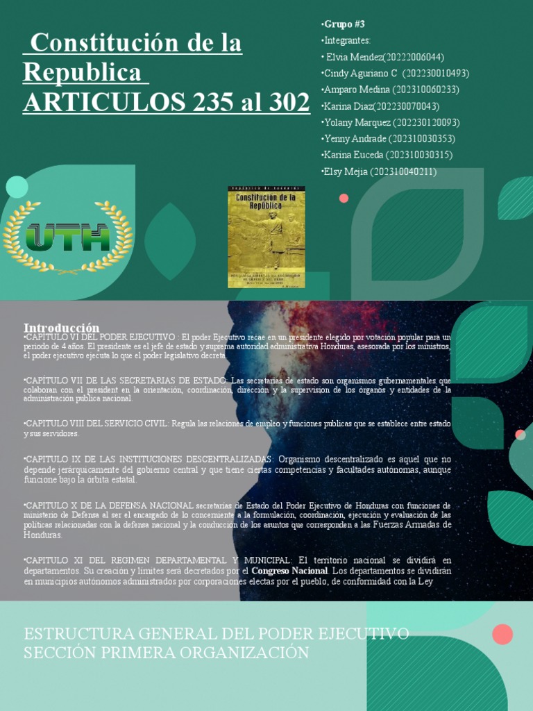 Constitucion de La Republica Articulos 235 A 302 | PDF | Ministerio ...