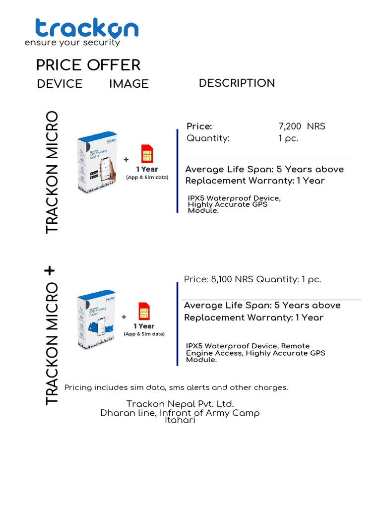 Trackon GPS Device & Renewal Offer | PDF | Computers