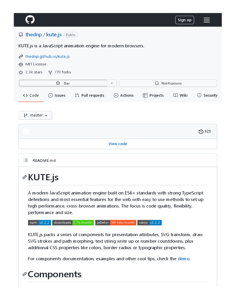Kute Js | PDF