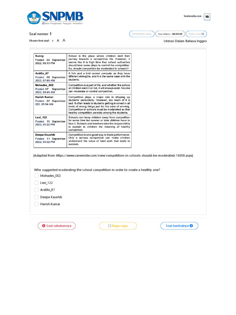 Contoh Soal UTBK SNBT 2023 TPS Literasi Bahasa Inggris (RESMI) | PDF | Retirement | Pension