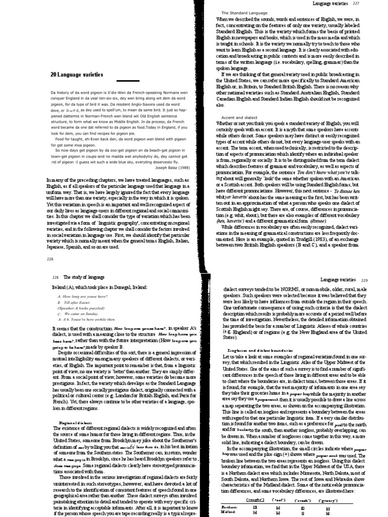 Language Varieties | PDF | Dialect | Accent (Sociolinguistics)