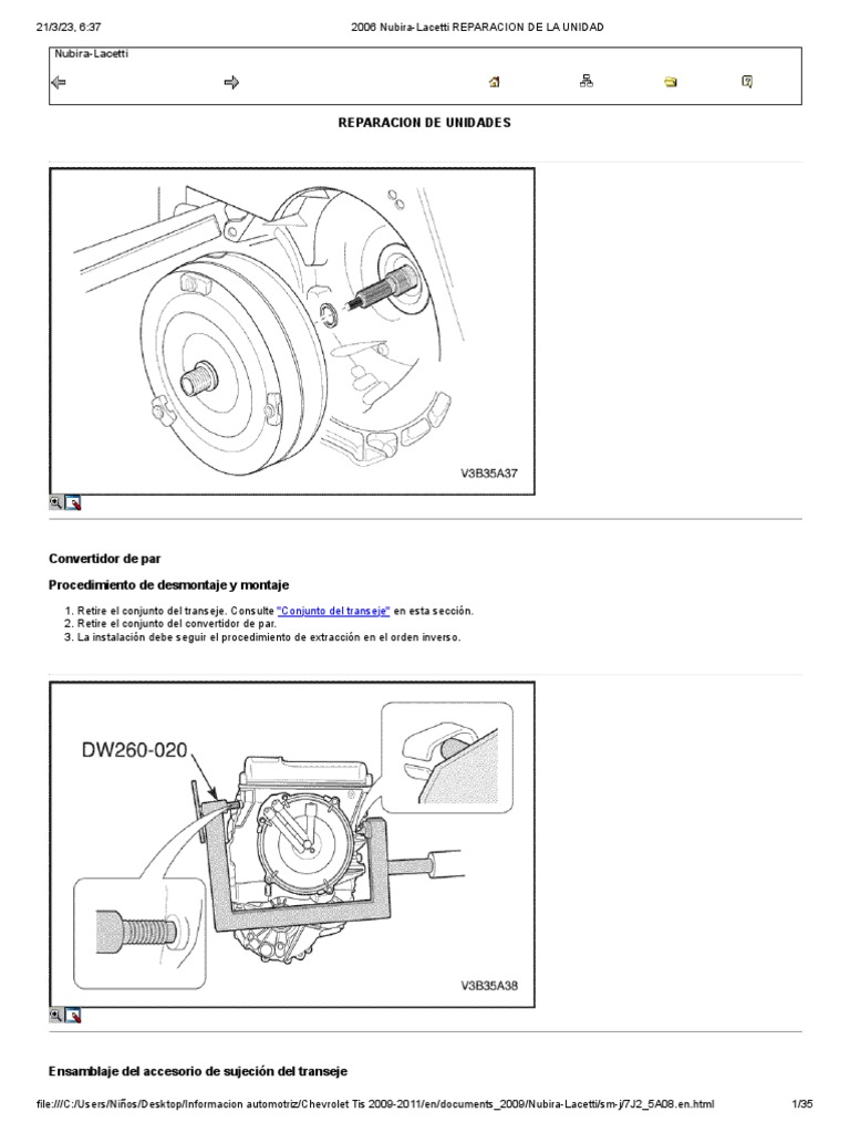 2006 Nubira-Lacetti REPARACION DE LA UNIDAD Caja 2 | PDF | Rodamiento ...