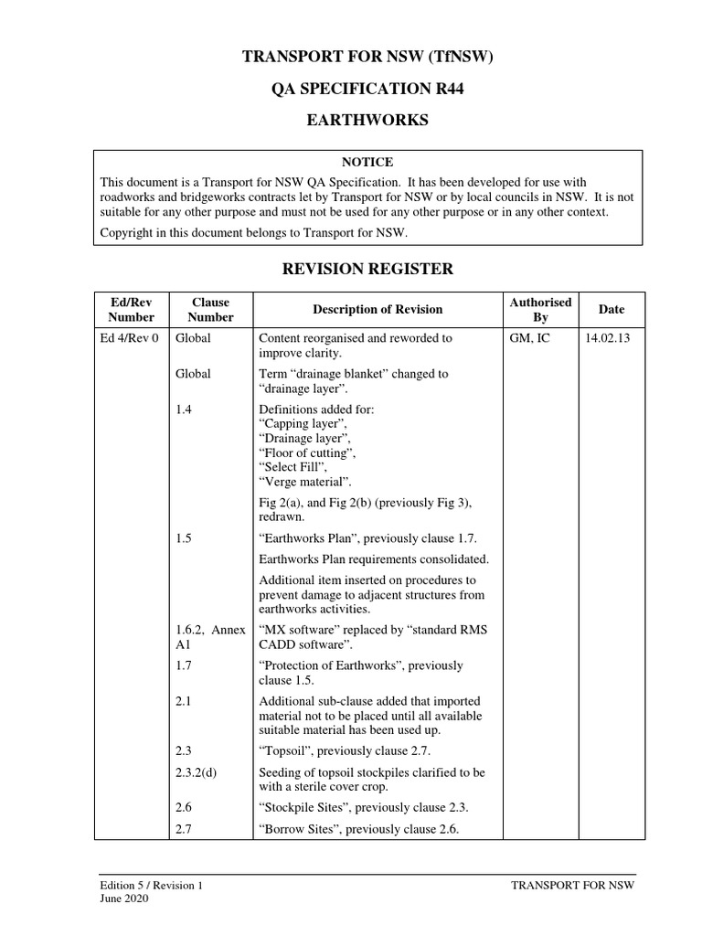 R 044 Earthworks | PDF