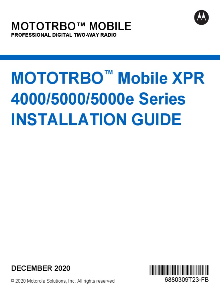 XPR5550E Installation Manual | PDF | Computers