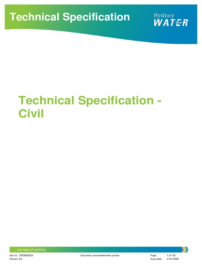 Technical Specification Civil | PDF
