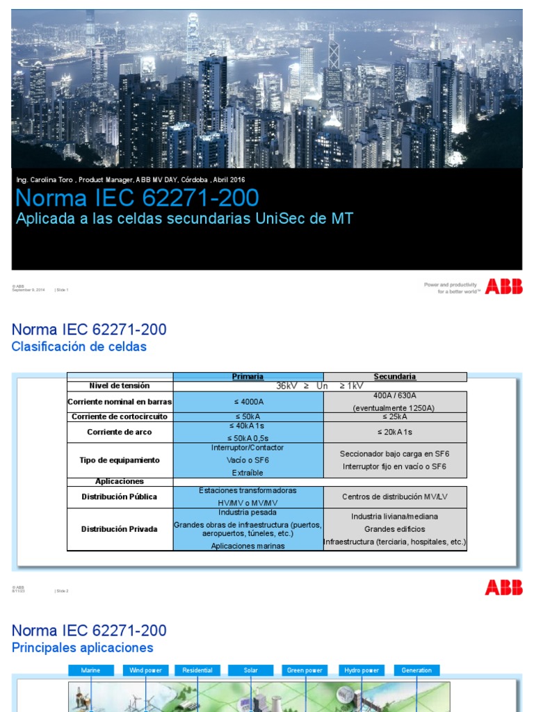 Norma IEC 62271-200: Celdas UniSec | PDF