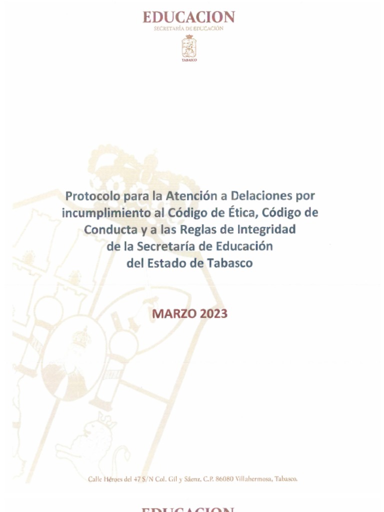 Protocolo para Delaciones Setab | PDF