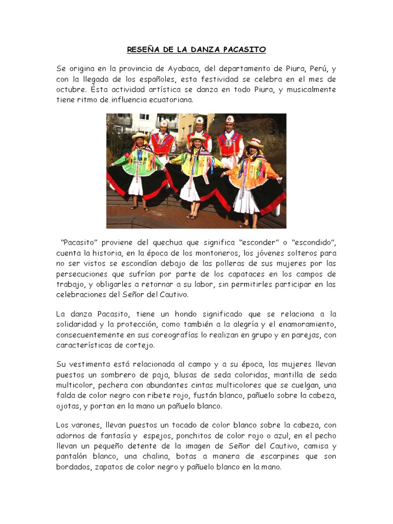 Reseña de La Danza Pacasito | PDF