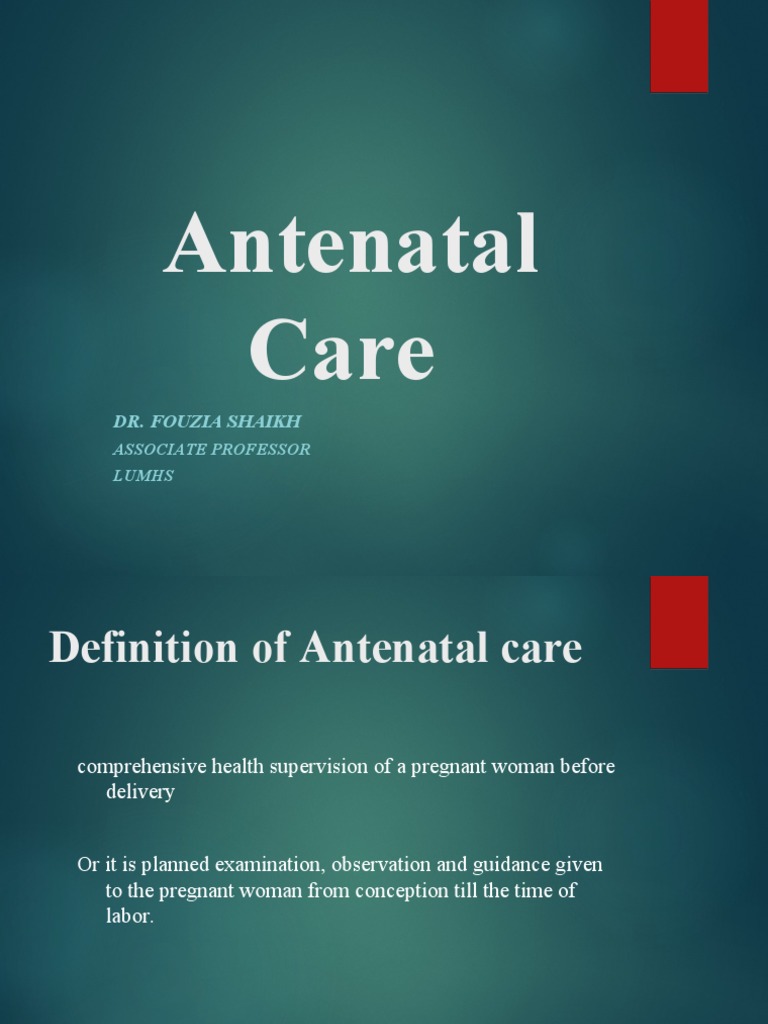 Antenatal Care | PDF | Pregnancy | Prenatal Development