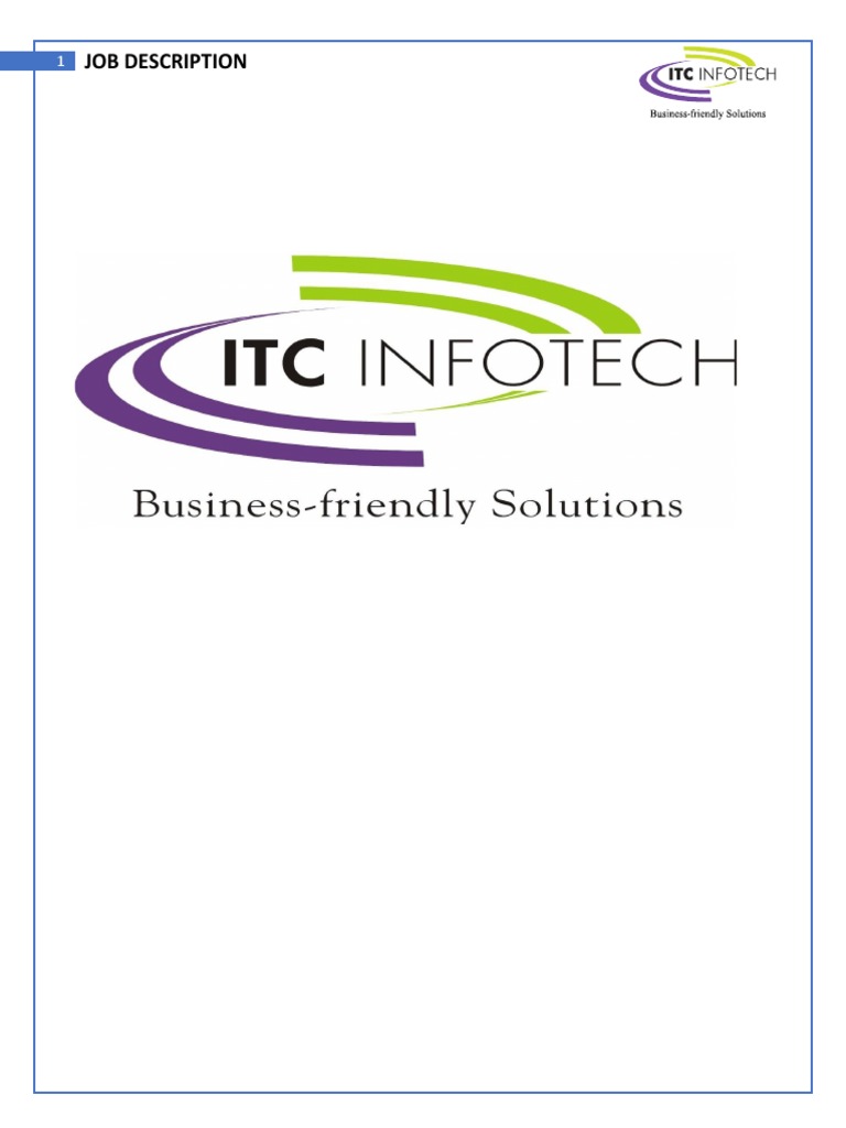 ITC Infotech Job Description 2024 Batch | PDF