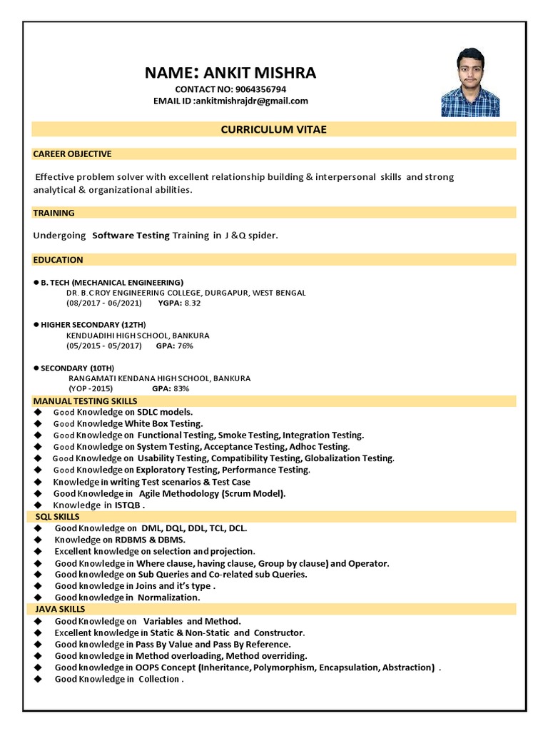 Ankit Resume | PDF | Method (Computer Programming) | Software Development